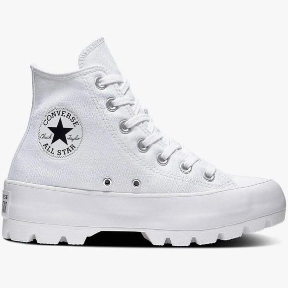 Converse | Shoes | Converse Lugged Womens White Hightop Sneakers Size 7 ...